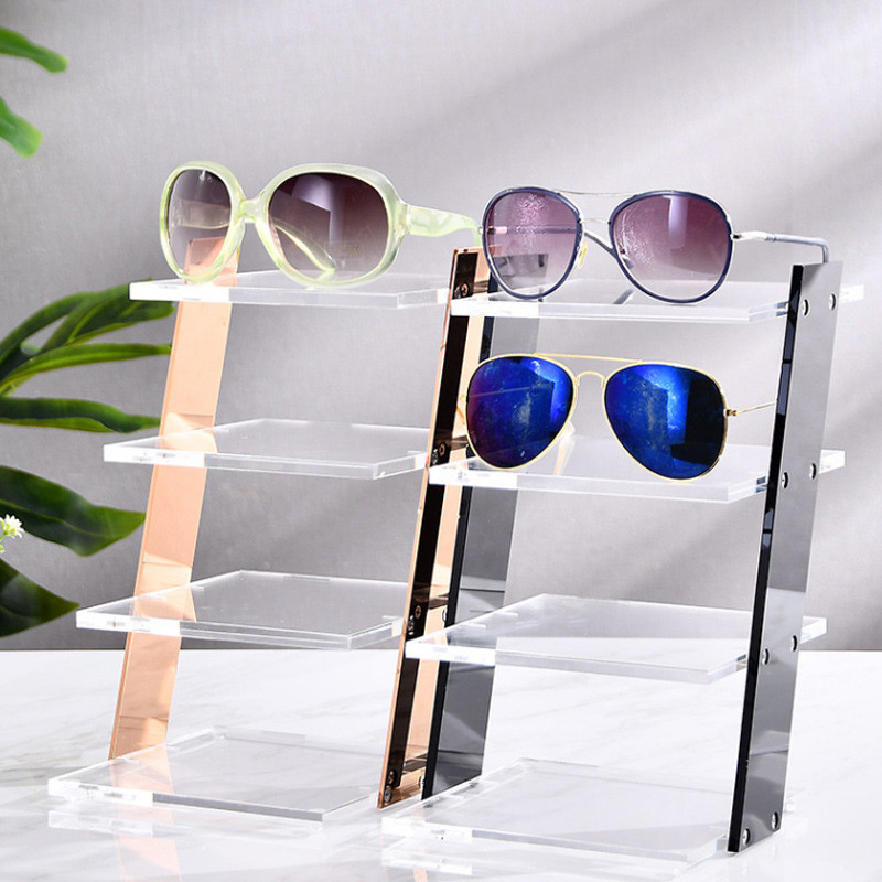 Custom Acrylic Sunglasses Display Stand - 4 Layer Countertop Rack