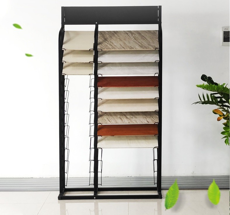 Custom Granite Waterfall Tile Display Rack for Stone Samples