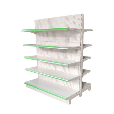 Double Sided Metal Display Rack Gondola Retail Shelving 1900mm With ...