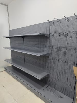 Double Sided Metal Display Rack Gondola Retail Shelving 1900mm With ...